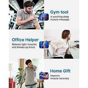 RENPHO Active Massage Gun Deep Tissue, Percussion Handheld Muscle Massager Gun for Body Neck Pain Relief, Electric Mini Back Massager for Athletes Men Women, FSA HSA Eligible