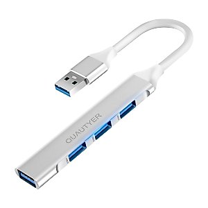 USB Port hub USB Hub 4 in 1, USB to USB 3.0 USB 2.0,4 Ports Portable USB Splitter Mini USB Docking Station Compatible with MacBook,iPad Pro,Dell HP Laptop,Phones
