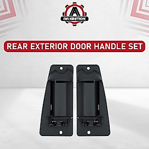 Replacement Rear Exterior Door Handle Set - Replaces 15758171, 15758172 - Compatible with Chevy & GMC Extended Cab Trucks - Silverado, Sierra 1500, Classic, 2500 HD, 2500 HD Classic, 3500 Classic