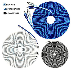 CT Sounds 1/0 Gauge OFC Complete Amp Wiring Install Kit, AMPKIT-0GA-ELITE