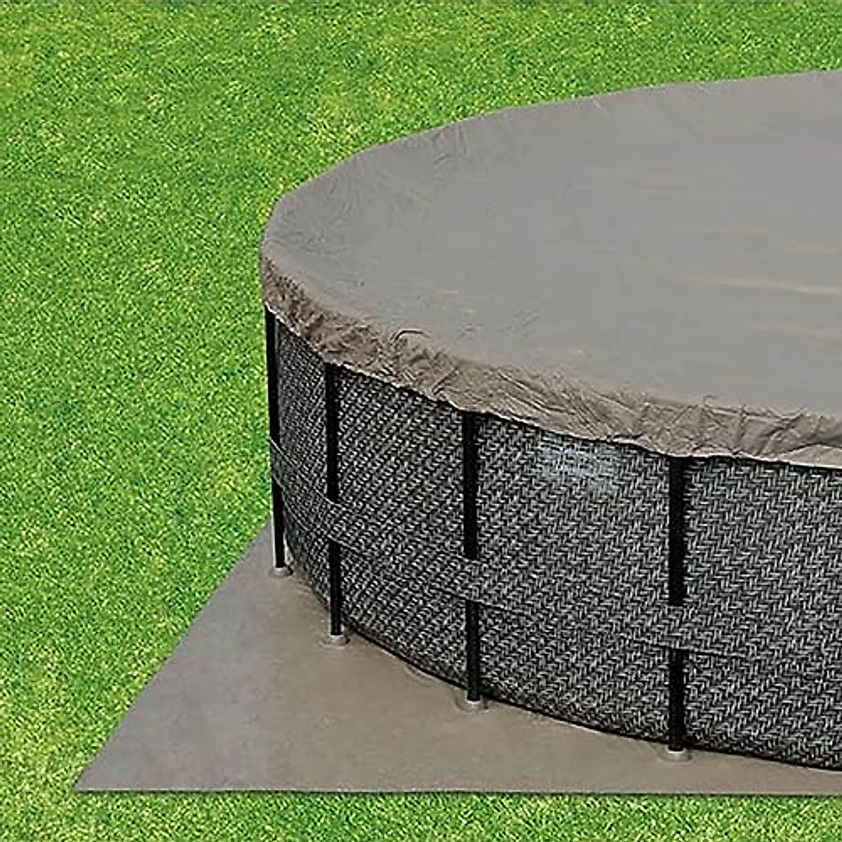 Summer Waves 20 x 4 Foot Outdoor Round Frame Above Ground Swimming Pool Set with Filter Pump, Pool Cover, Ladder, Ground Cloth, and Maintenance Kit