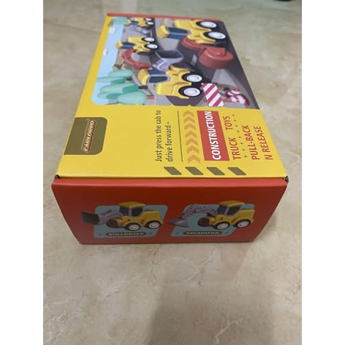 CARLORBO Toy Cars for Toddlers 1-3 - Pull Back Cars Toys, Press and Go Truck Toys for 18 Months to 2 3 4 5 Years Boys Girls Gift 4 PCS (Construction Vehicles)