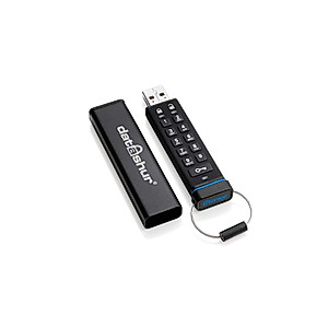 iStorage datAshur 4 GB Secure Flash Drive - Password Protected, Dust and Water Resistant, Portable, Military Grade Hardware Encryption USB 2.0 IS-FL-DA-256-4