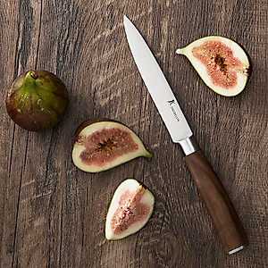 Kangdelun Natura Series 9 PCS Knife Block Set, Ultra Sharp High Carbon Stainless Steel with Wooden Handle