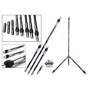 ZSHJGJR Archery Bow Stabilizer Balance Bar Rod System 3-30 Inch Carbon Fiber Stabilizer Damping Shock Absorber for Recurve Compound Bow (26inch, Grey)