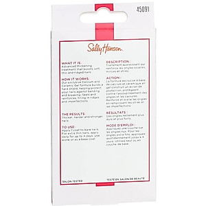 Sally Hansen Miracle Nail Thickener™, Nail Strengthener, Includes Calcium and Ceramic Gel Formula