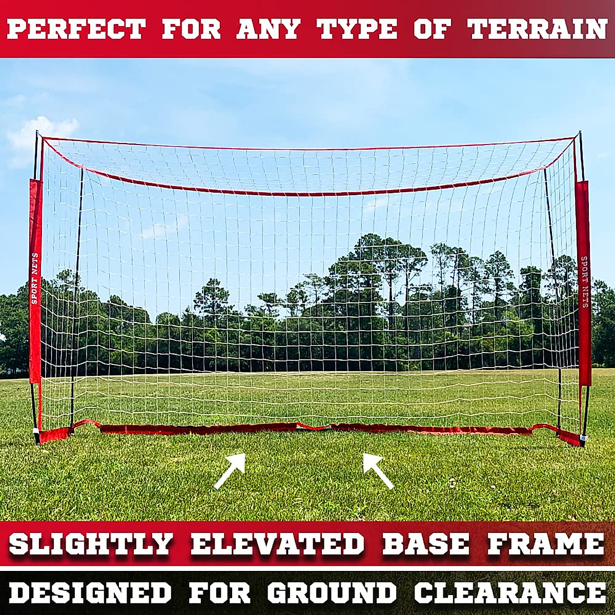 Full Size Soccer Goals for Backyard (14x7) with Carry Bag, Quick Set Up and Take Down - Strong 7 Ply Net, Built to Handle Powerful Shots - Develop Advanced Soccer Techniques and Finishing Moves