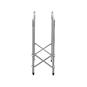 Household Essentials 3307-1 Folding Double Garment Rack with Wheels | Hang and Dry Clothes, Silver