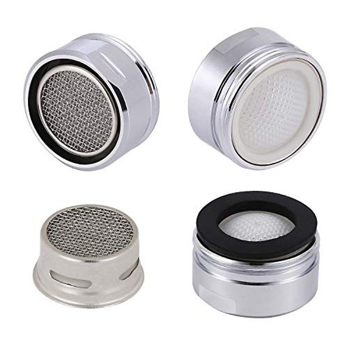 KWOKWEI M24 Sink Aerator Replacement Parts - 12 PCS Brass Shell Aerators with 15/16-Inch Male Threads for Kitchen & Bathroom Faucets