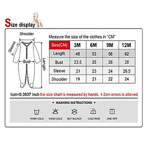 Newborn Baby Boy Girl Cotton Bodysuit Long Sleeve Jumpsuit 3-Pack Outfits Clothes Long Sleeve Baby Bodysuit