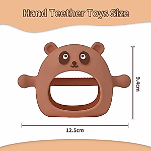 Teething Toys for Babies 0-6 Months Silicone Hands Teethers Mitten Never Drop for Infant Chew Toys Relief Soothe Gums for Sucking Needs 6-12 Months