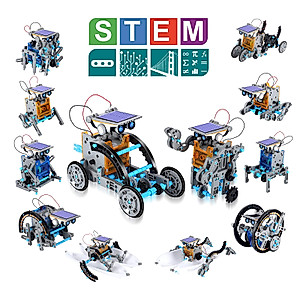 Tomons STEM Projects | 12-in-1 Solar Robot Toys, Education Science Experiment Kits for Kids Ages 8-12, 190 Pieces Building Set for Boys Girls