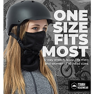 Tough Headwear Winter Face Mask & Ski Mask Neck Gaiter - Cold Weather Half Balaclava - Tactical Neck Warmer for Men & Women