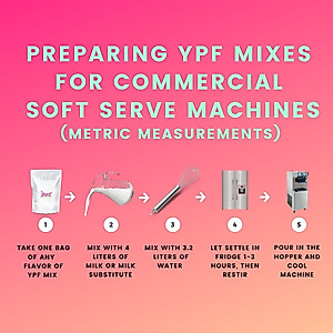 Yogurt Powder Factory Banana Frozen Yogurt Mix – 6 Count 4.4lb Bag Non-Gluten Low Fat Yogurt Powder for Soft Serve Machine – Delicious Ice Cream Mix Ideal for Desserts, Smoothies – Easy Preparation