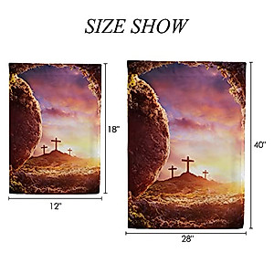 My Little Nest Seasonal Garden Flag Easter Day Sunrise Vertical Garden Flags Double Sided for Home Farmhouse Yard Holiday Flag Outdoor Decoration Banner 12"x18"