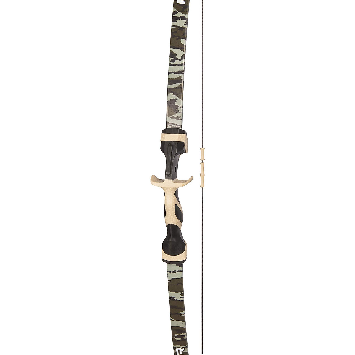 Barnett Quicksilver Recurve Bow, Youth Bow Ages 5-8, with 2 Fiberglass Arrows, in Mossy Oak Bottomland Camo
