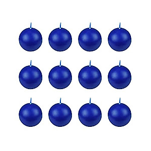Zest Candle 12-Piece Ball Candles, 2-Inch, Blue