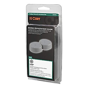 CURT 23244 2.44-Inch Trailer Wheel Bearing Protector Dust Covers, 2-Pack