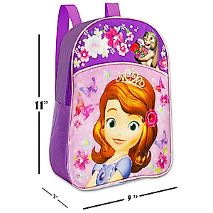 Sofia the First Mini Backpack - Bundle with 11 Inch Sofia the First Backpack, Disney Look and Find Activity Cards Tin Lunch Box with 2 Disney Hidden Pictures Board Booklets