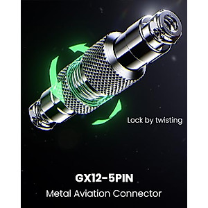 Fasgear Coiled USB C Keyboard Cable, 1.8m Type C to Type C Keyboard Cable with Metal Aviation Connector, 60W Fast Charging, Designed for USB-C Mechanical/Custom/DIY/Gaming Keyboard(Grey)