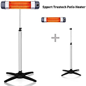 Heater Stand - TRUSTECH Holder for Patio Heater, Adjustable Patio Quadripod Made by Aluminium Alloy, for Patio, Bedroom, Office, Garage, for PW15R & PHX & PHF Indoor/Outdoor Heater