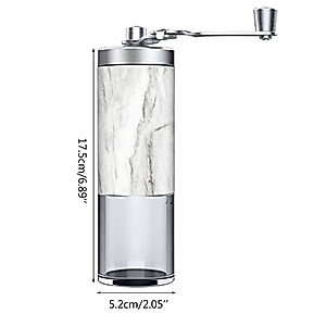 Manual Coffee Grinders With Ceramic Conical Burr Stainless Steel Handle Crank Mill For Drip Coffee Espresso French Press Hand Coffee Grinder