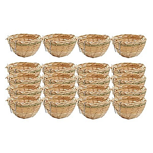 ＫＬＫＣＭＳ 20pcs Woven Bird Breeding Nest Bed Birdhouse Hook Included for Finch