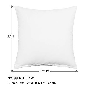 Honeycomb Indoor/Outdoor Mia Breeze Square Toss Pillow: Recycled Fiberfill, Weather Resistant, Reversible, Comfortable and Stylish Pack of 2, 17" Pillows for Patio Furniture