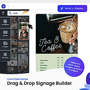 Mandoe Premium Digital Signage Displays - Digital Signage Player for Digital Menu Board, Electronic Menu Board and Digital Message Board. World-Class Templates & Easy To Use Setup