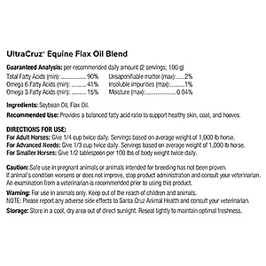 UltraCruz - sc-395351 Flax Oil Blend Supplement for Horses and Livestock, 1 Gallon