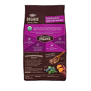 Castor and Pollux ORGANIX Grain Free Dog Food, Chicken and Sweet Potato Organic Dog Food Recipe - 4 lb. Bag