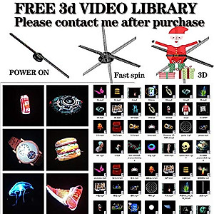 16.5 inches 3D Hologram Fan with Stand