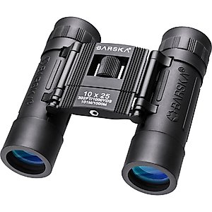 Barska Lucid View 10x25 Classic Compact Binoculars for Outdoor Travel Hunting Hiking Events