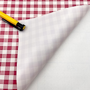 Yifely Red Holiday Gingham Drawer Paper Self-Adhesive Shelf Liner Makeup Cabinet Decor 17.7 Inch by 9.8 Feet