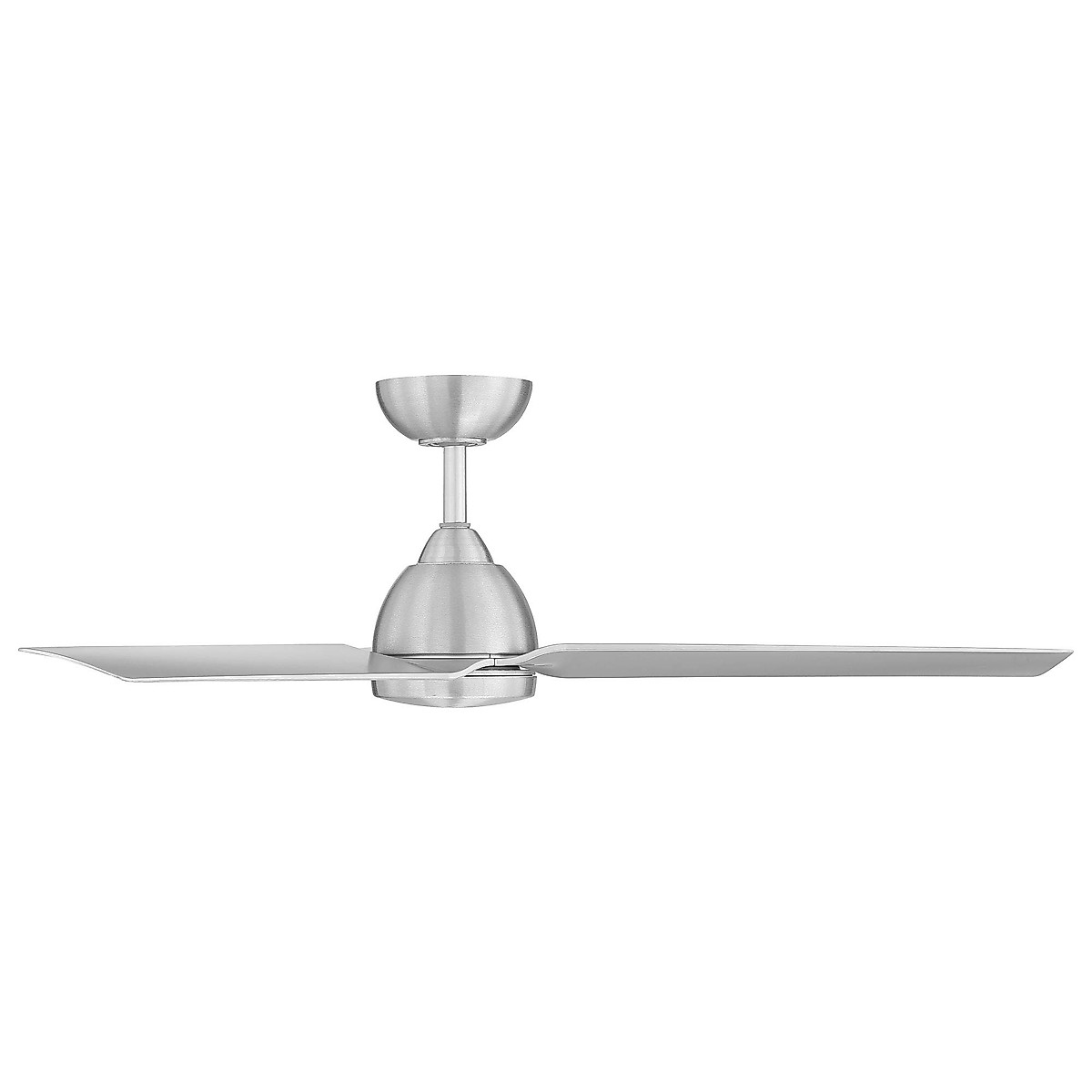 WAC Smart Fans Mocha Indoor and Outdoor 3-Blade Ceiling Fan 54in Brushed Aluminum with Remote Control works with Alexa and iOS or Android App