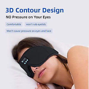 Sleep Mask Bluetooth Headphones Sleep Headphones 3D Bluetooth Sleep Mask White Noise Machine Wireless Music Weighted Headphones Great Eye Relaxation Gifts for Men and Women