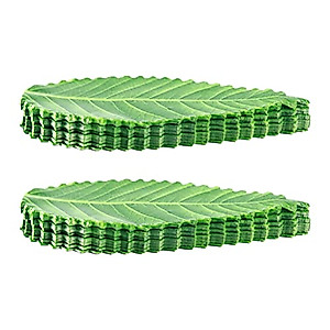 UPKOCH 200pcs Artificial Leaves Faux Tropical Leaves Sushi Grass Divider Bento Box Food Divider Decoration Sushi Baran for Hawaiian Luau Jungle Beach Party Kitchen Table Runner Centerpiece Place Mat