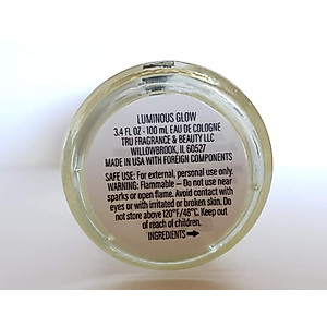 Tru Fragrance Luminous Glow Eau De Parfum Shimmering Fragrance 3.4 Oz / 100 Ml. New and Unboxed.