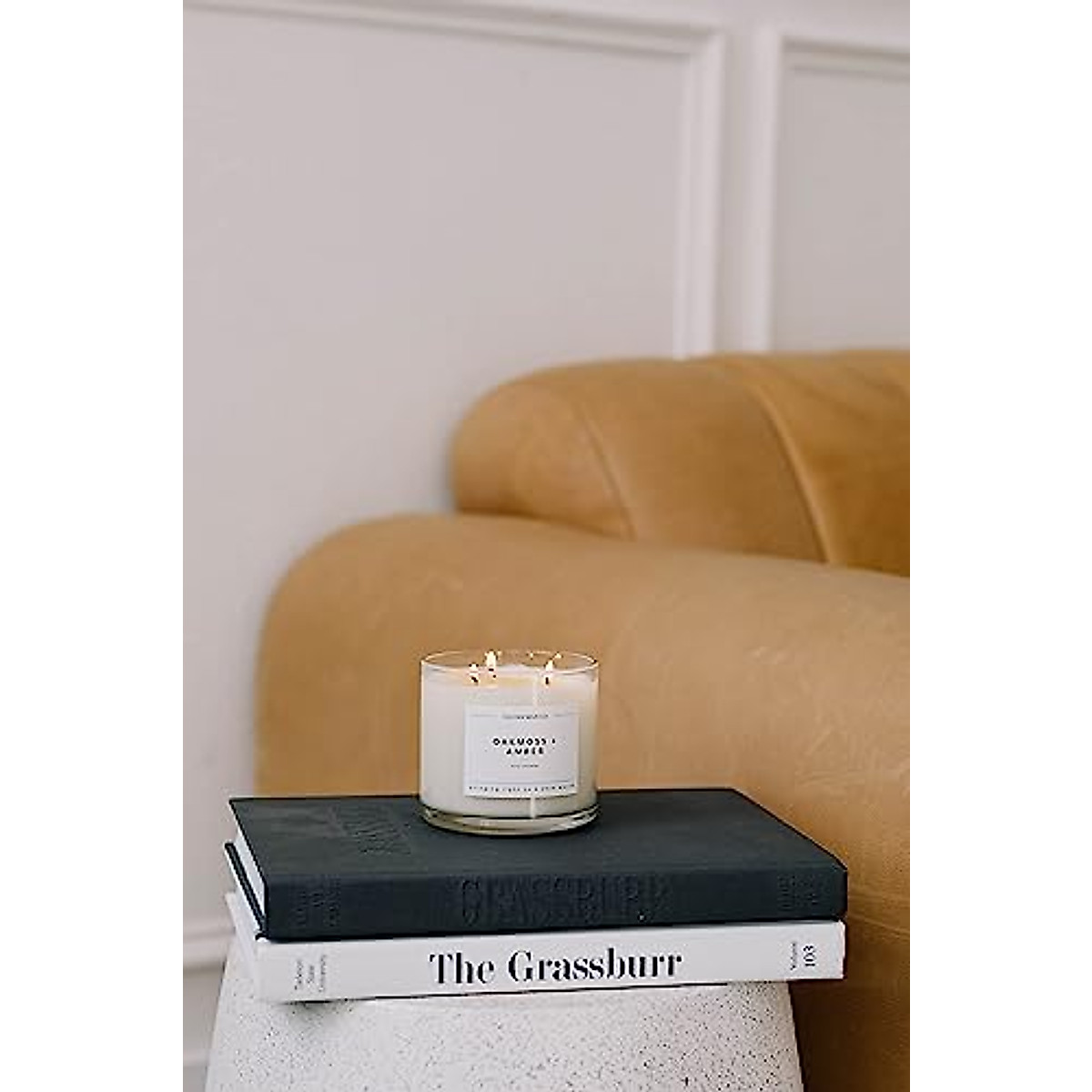 Calyan Wax Soy Wax Candle, Evergreen Eucalyptus, 3 Wick Scented Candle for The Home | Premium Candle with Essential Oils | 14.9 oz Soy Wax, 43 Hour Burn Time, Large Candle in Glass Jar