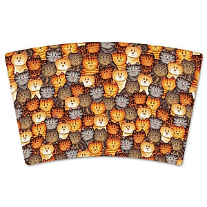 Mugzie Cat Faces Travel Mug with Insulated Wetsuit Cover, 16 oz, Black