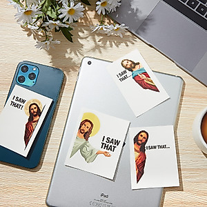 8 Pieces I Saw That Sticker PET Stickers Car Decals Funny for Car Vehicle Truck Window Laptop Water Bottle Bumper Skateboard Computer Backpack Supplies, 4 Styles (3 Inch)