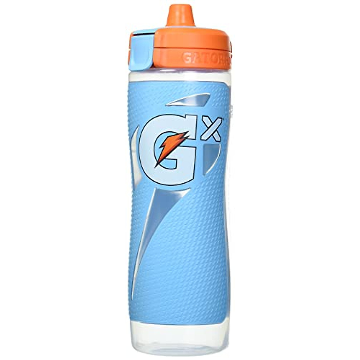 Gatorade Gx Hydration System, Non-Slip Gx Squeeze Bottles Neon Blue, 30 Oz