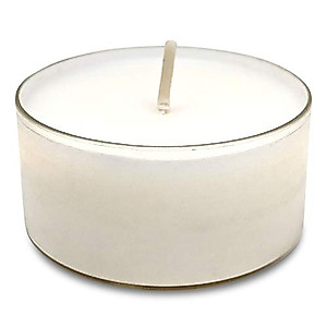 Hyoola Pure Jumbo Tealight Candles - 100% Natural Candles Non Toxic - 10 Hour XL Vegan Tea Lights Candles in Clear Cup - 8 Pack