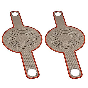 hobbyme 2 Pcs Silicone Bread Sling Dutch Oven,Non-Stick & Easy Clean Reusable Silicone Bread Baking Mat,With Extra Long Handles Bread Baking Sheet Liner,Bread Baking Mat for Transferable Dough