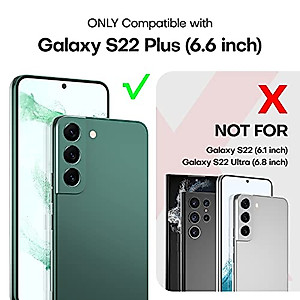 TAURI [5 in 1] Shockproof Designed for Samsung Galaxy S22 Plus Case 5G 6.6 Inch, with 2 Pack Tempered Glass Screen Protector + 2 Pack Camera Lens Protector [Military Grade Protection] Slim Cover