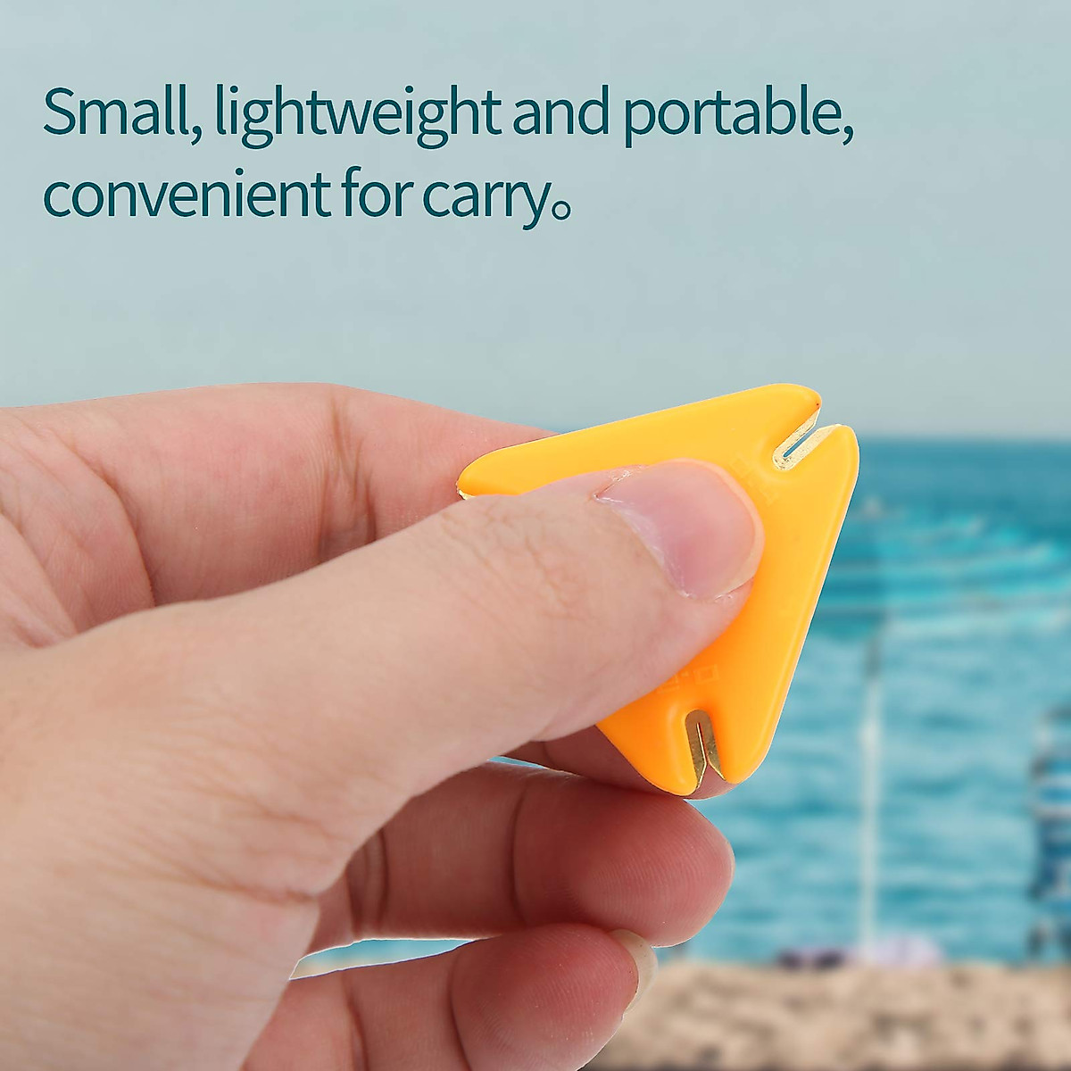 Dilwe Fishing Coated Braid Stripper, Fishing Coated Braid Stripper Tool Line Coated Removal Tool Line Cutter Fishing Accessory(Orange)