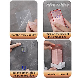 jyibinee Storage Box Detachable -proof Rectangular Reusable Plastic Auto Pad Dispenser Household Supplies Pad Organizer