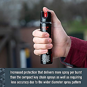 SABRE Magnum 120 3-In-1 Defense Spray, 35 Bursts, 12-Foot (4-Meter) Range, Triple Protection Formula Contains Pepper Spray, CS Military Gas and UV Marking Dye, Extra Large 92.4 Gram Canister