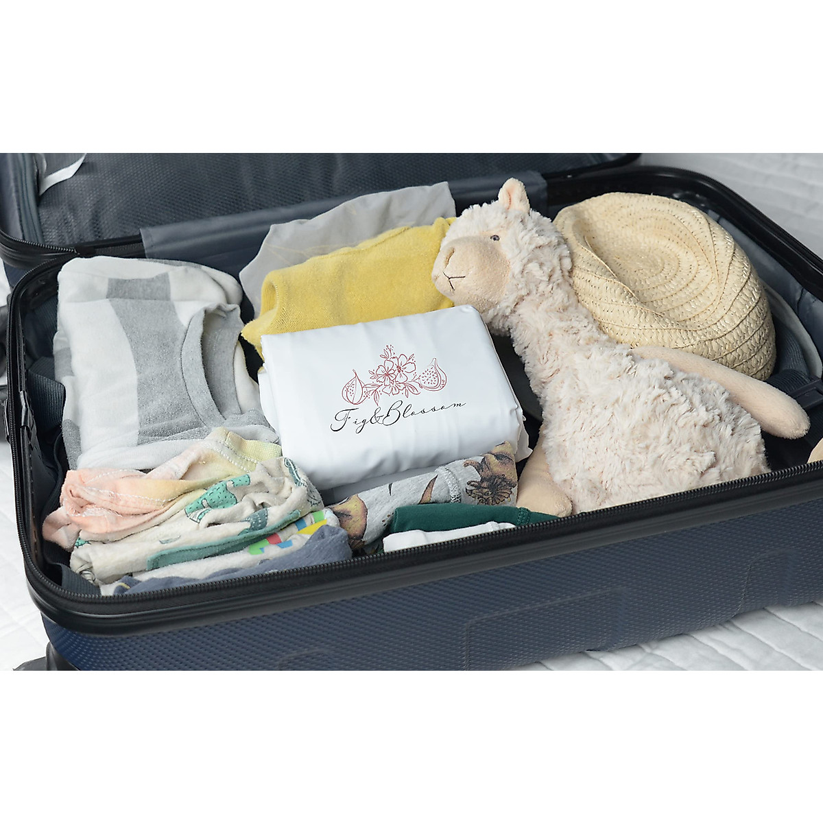 Fig and Blossom [2-Pack] Inflatable Bed Bumper with Pump for Toddlers, Kids, Elderly/Inflatable Airplane Footrest Pillow Bundle