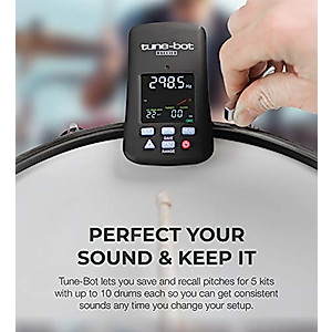 Tune-Bot Studio TBS-001 Digital Drum Tuner - Clip-On Tuner for Acoustic Drum Kits